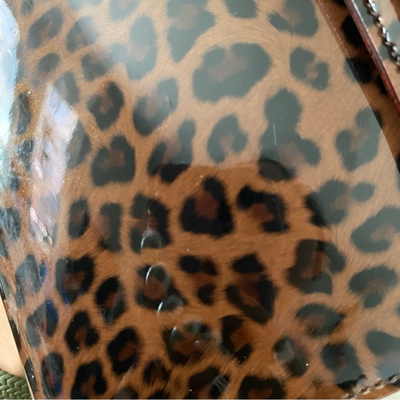 Evoly & Bloom | Bags | Evoly Bloom 22 Patent Leather Leopard Animal ...